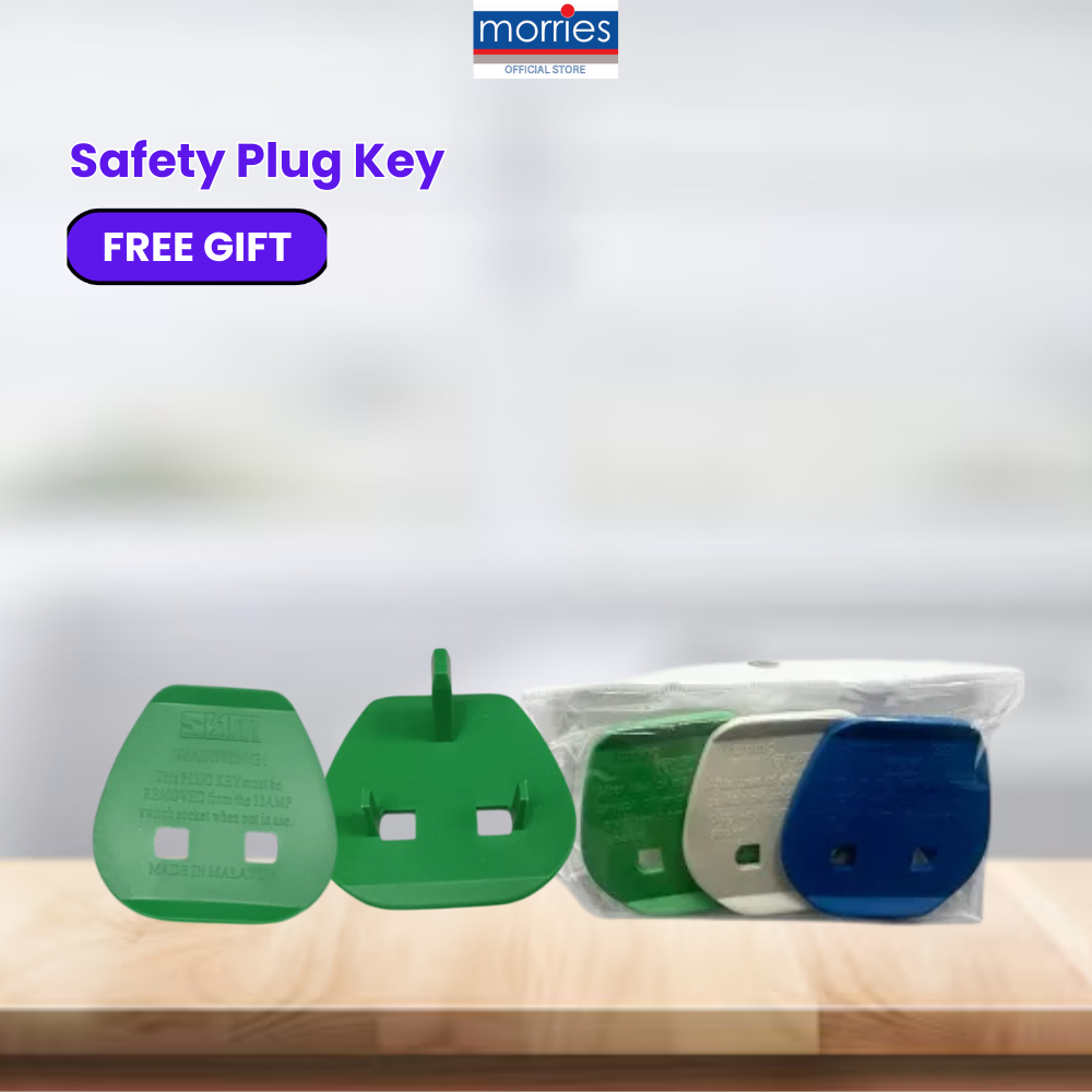 Morries safety plug key switch socket 2 pin converter Kunci Penutup ...