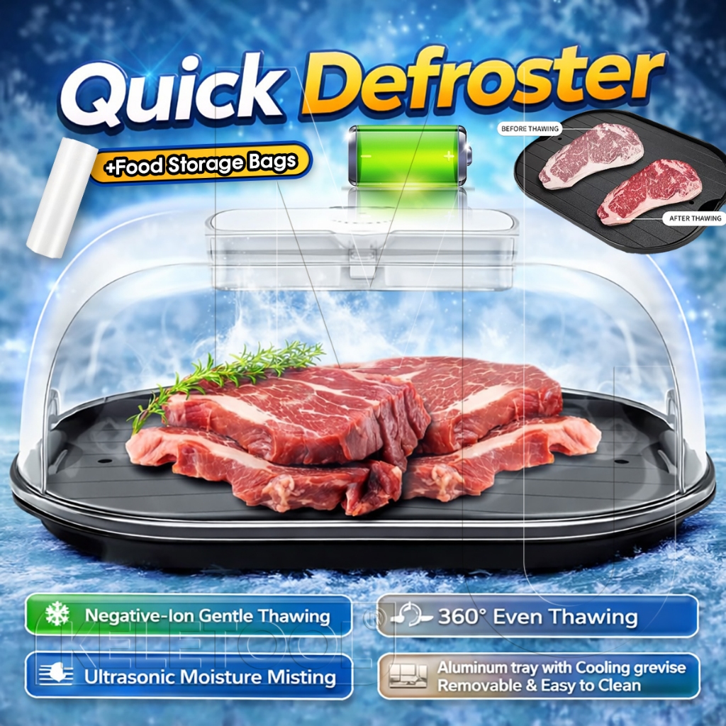 Kitchen Quick Thaw Machine Defroster Tray Box Food Grade Aluminum Ice ...