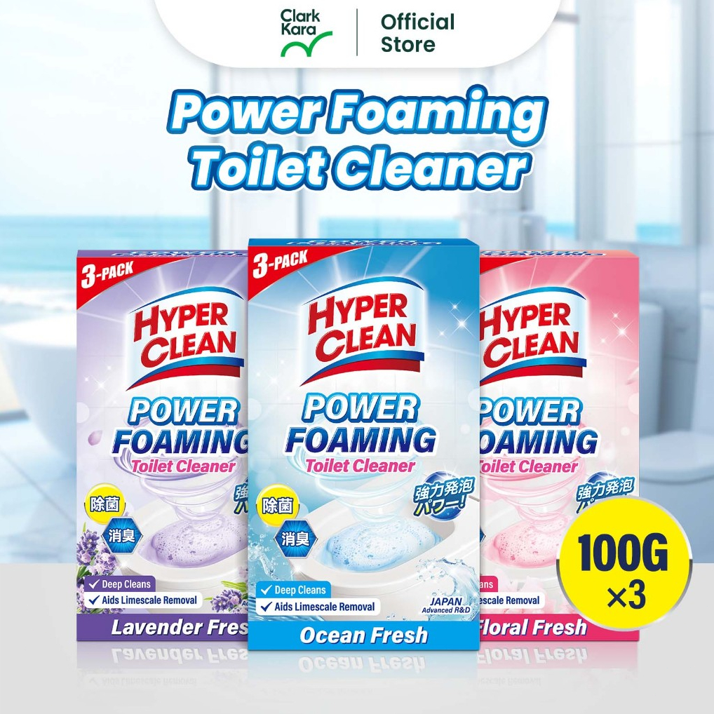 HYPERCLEAN 3 Packs Power Foaming Toilet Cleaner Toilet Bubble Removing ...