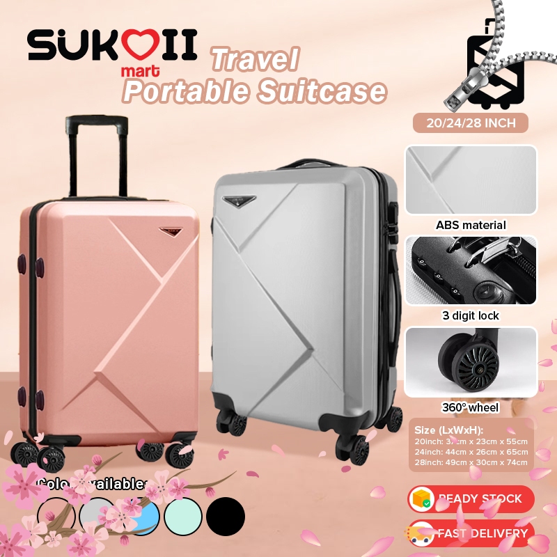 SKOI SKY TRAVELLER SKY382 Hard Shell ABS Luggage Trolley Suitcase ...