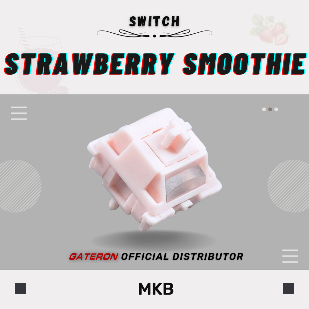 Gateron Strawberry Smoothie Linear Switch For Mechanical Keyboards ...