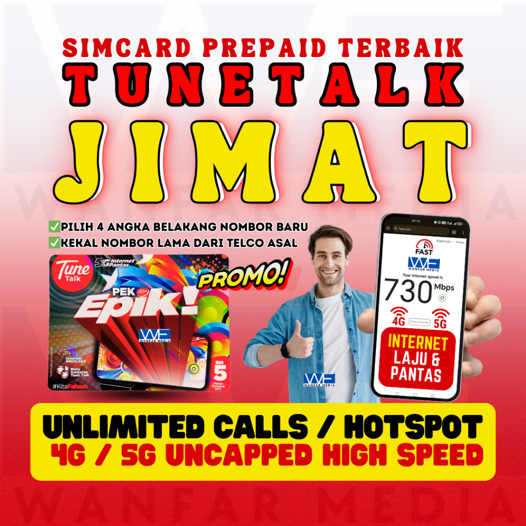 [SIM CARD TUNE TALK] Unlimited Call Hotspot Data High Speed 4G/5G Epik+ ...