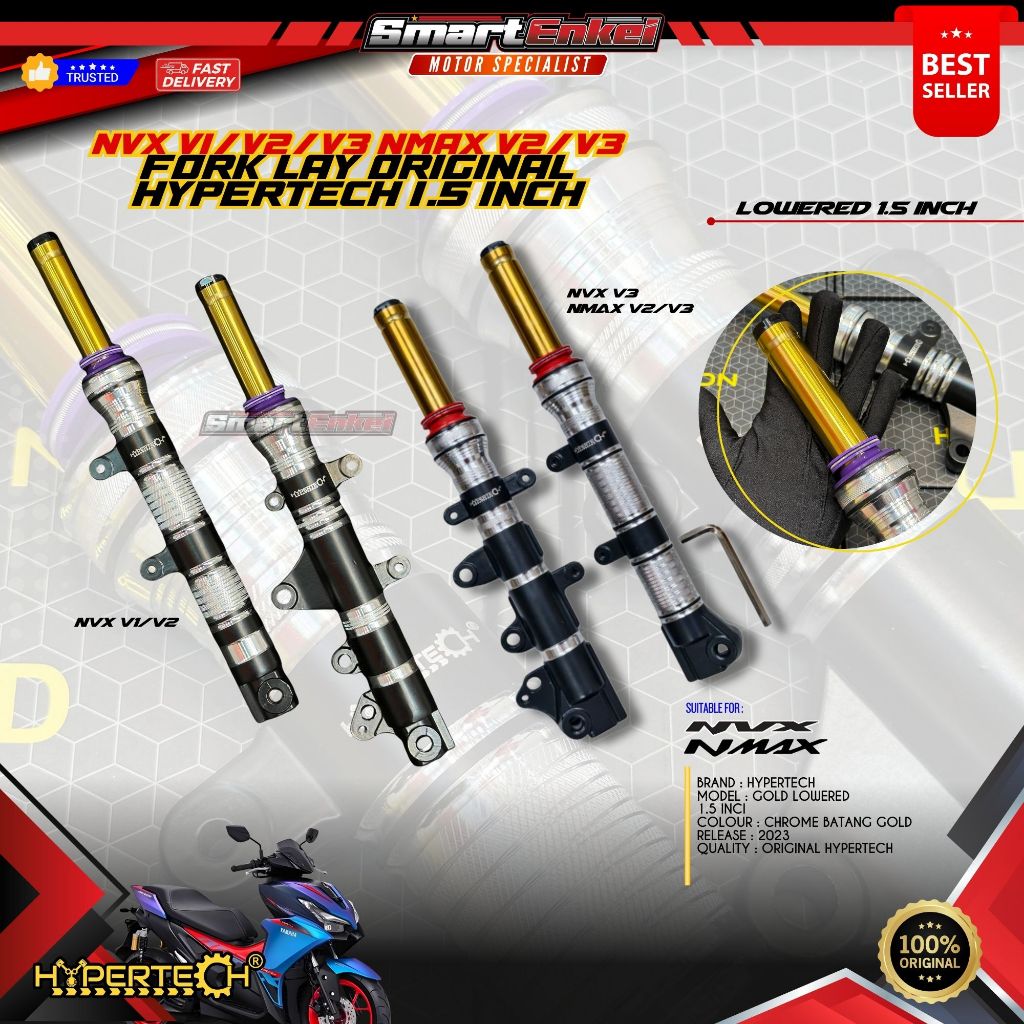 FORK LAY NVX V1/V2 | NVX V3 / NMAX V2/V3 LOWERED 1.5 INCI ORIGINAL ...