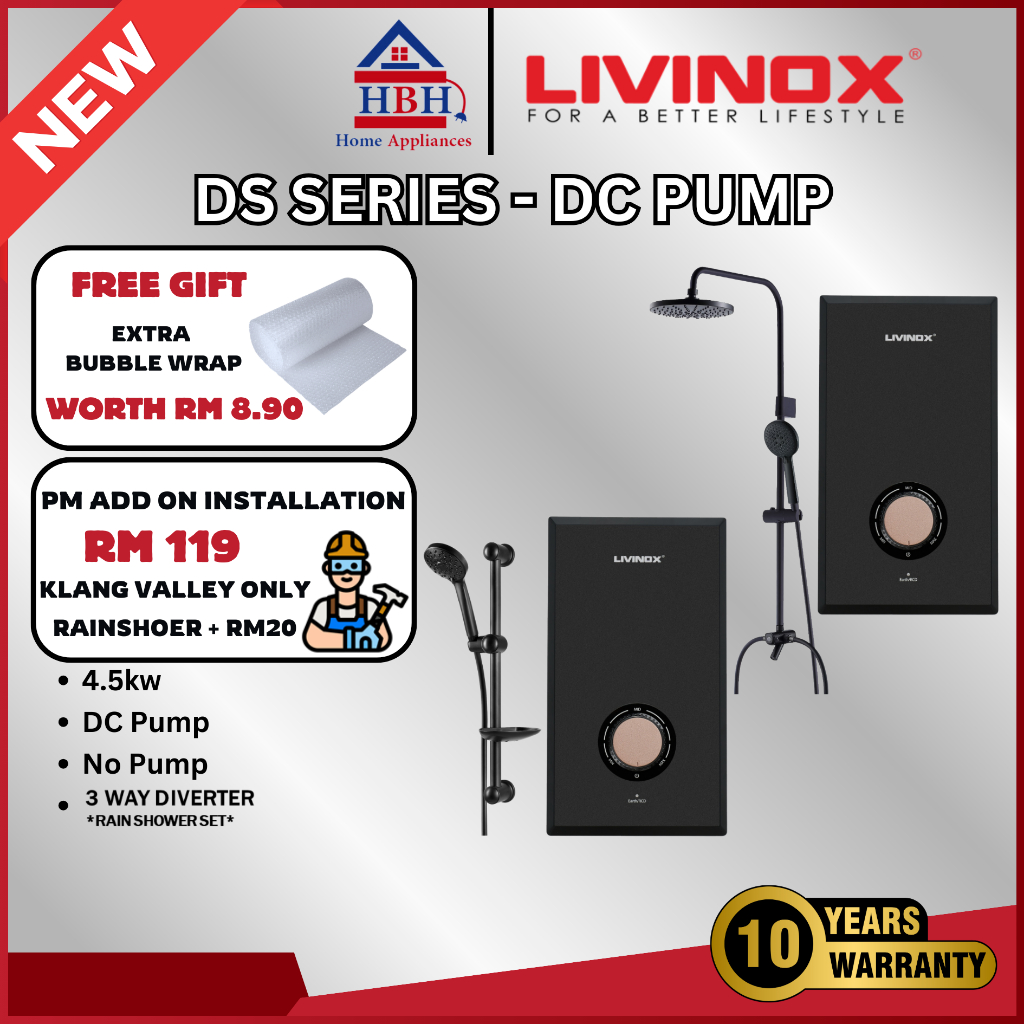 【RM 149 Installation】Livinox NEW Water Heater | DS SERIES | DC Pump | 4 ...