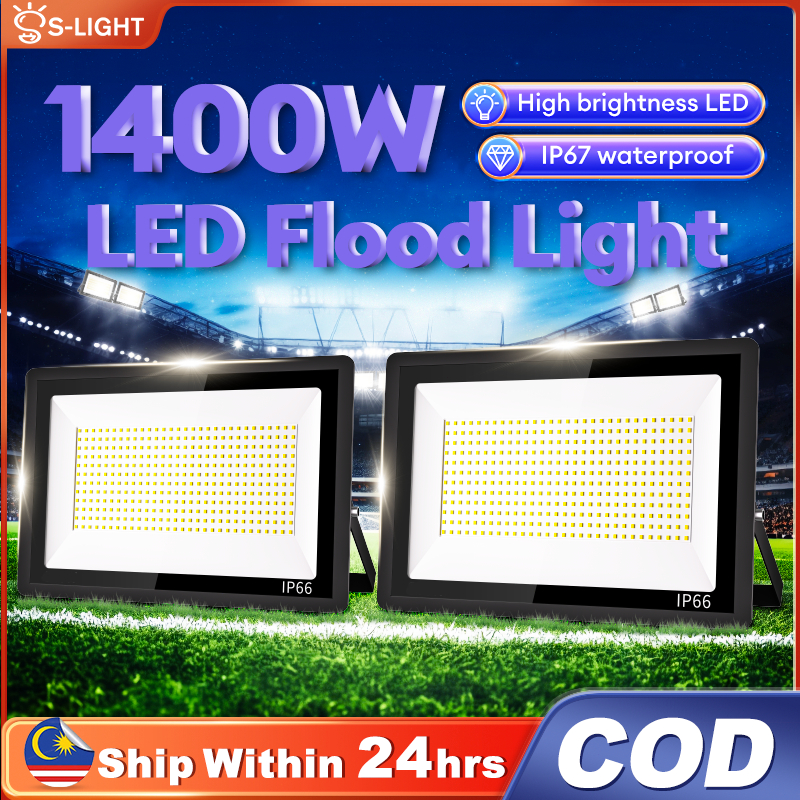Lampu Flood LED 1400W dengan Sensor PIR - Nyala Automatik, Jimat ...