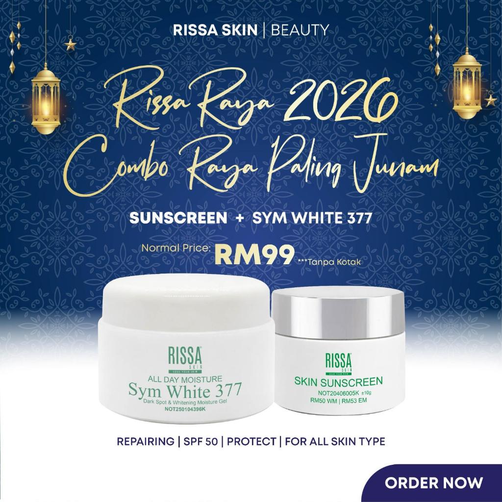 RISSA RAYA 2026 - COMBO RAYA PALING JIMAT SYMWHITE 377 + SUNSCREEN ...