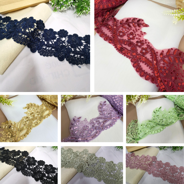 (0.5mts)Border lace/ fashion lace /renda baju/renda baju hiasan/renda ...