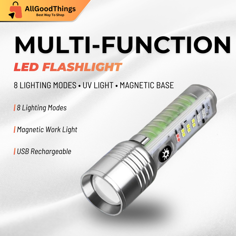 USB Rechargeable Magnetic Flashlight Super Bright Flashlight LED ...
