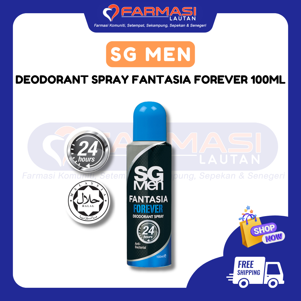 SG MEN DEODORANT SPRAY FANTASIA FOREVER 100ML | Shopee Malaysia