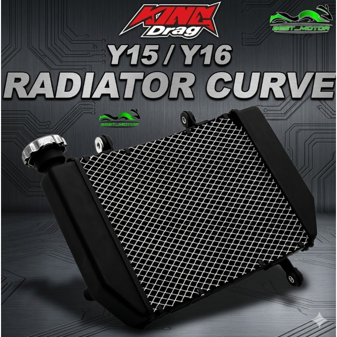 BIG RADIATOR RACING BESAR CURVE KING DRAG YAMAHA Y15 / Y16 / LC 135 ...