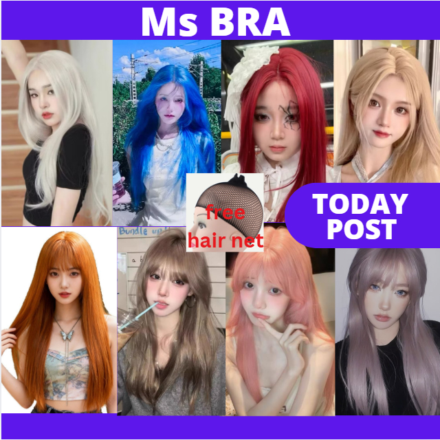 READY STOCK* 010 Long Straight Hair Hairstyles Heat Resistant Synthetic ...