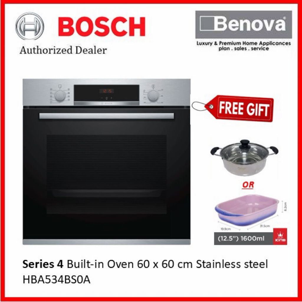 BOSCH 60cm Built In Oven HBA534BS0A | Shopee Malaysia