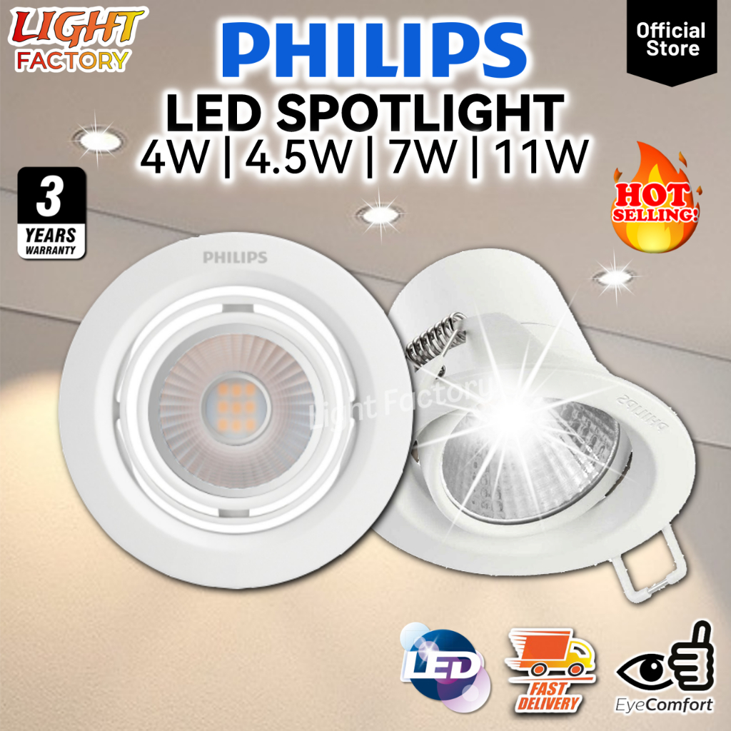 Philips LED Eyeball 59776 Pameron 7W Recess Spotlight SL201 4.5W RS280 ...