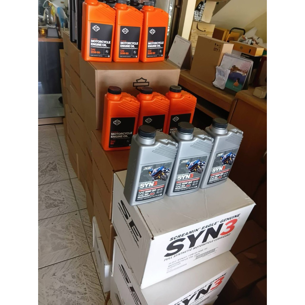 Harley Davidson Genuine Motorcycle Oil [SAE50/SAE 20w50/Primary ...