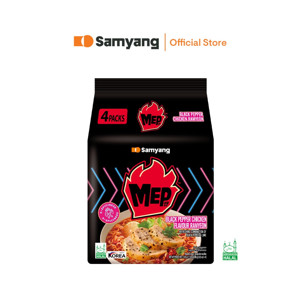 Samyang MEP Ramen Black Pepper Chicken (4's x 80g/Pack) [Exp 14/10/2026 ...
