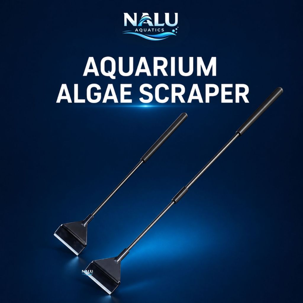Aquarium Algae Scraper Fish Tank Glass Cleaner Stainless Steel Blade ...