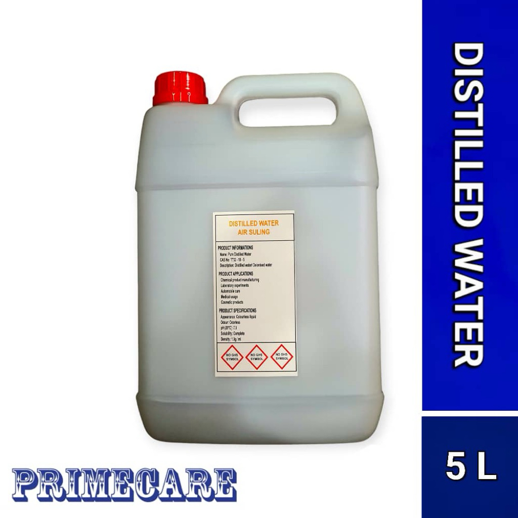 Pure distilled water / Deionised water / Air Suling / 蒸馏水(纯）[ 5 litre ...