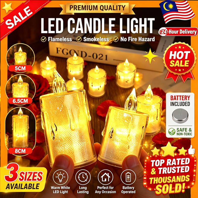 LED Flameless Static Tea Light Candle Lamp Romantic Dinner Proposal ...