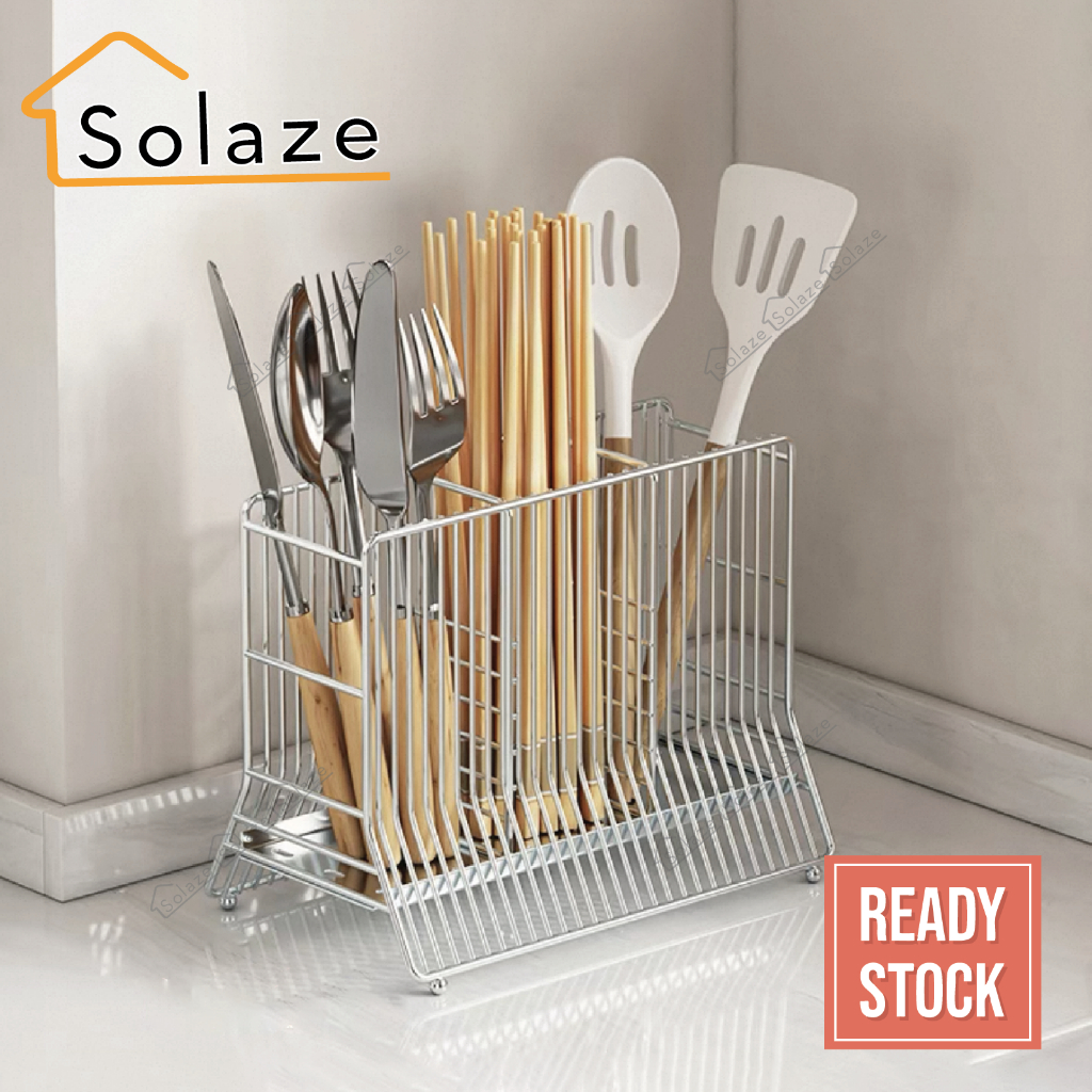 Solaze 304 Stainless Steel Chopsticks Cage Household Utensil Drying ...
