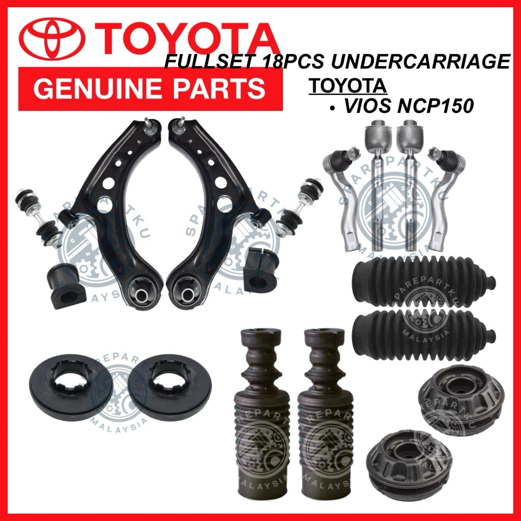 FULLSET 18PCS TOYOTA VIOS NCP150 FRONT LOWER ARM STABILIZER LINK BUSH ...