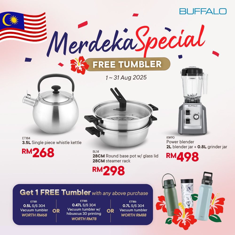 [Merdeka Special] Buffalo Merdeka Sales - FREE Tumbler!!! [Official ...