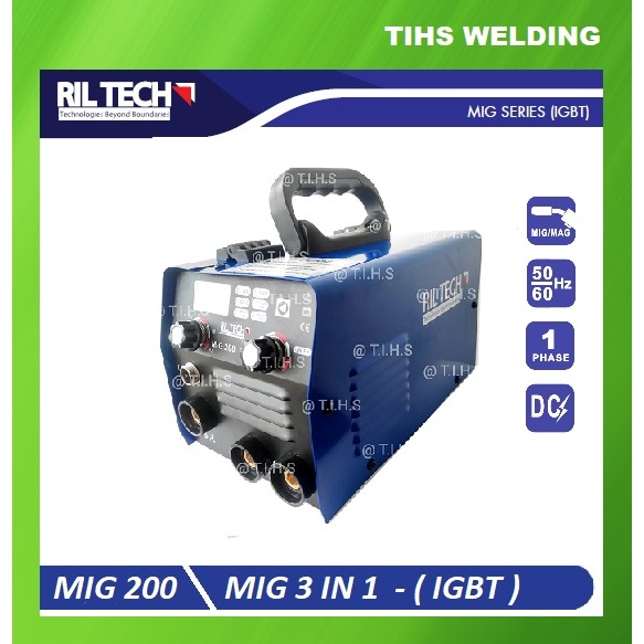 (3 IN 1) NEW Riltech MIG200 Gasless MIG welding machine / GMAW200 ...