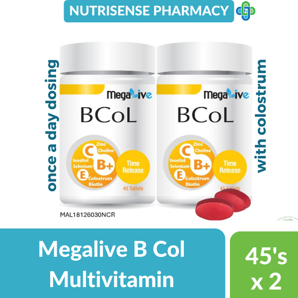 MegaLive B-col Multivitamin Tablets with Colostrum [45'sx2 ...