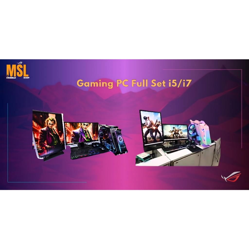 gaming PC full set 1 monitor i5 RAM 16GB SSD 256GB | Shopee Malaysia