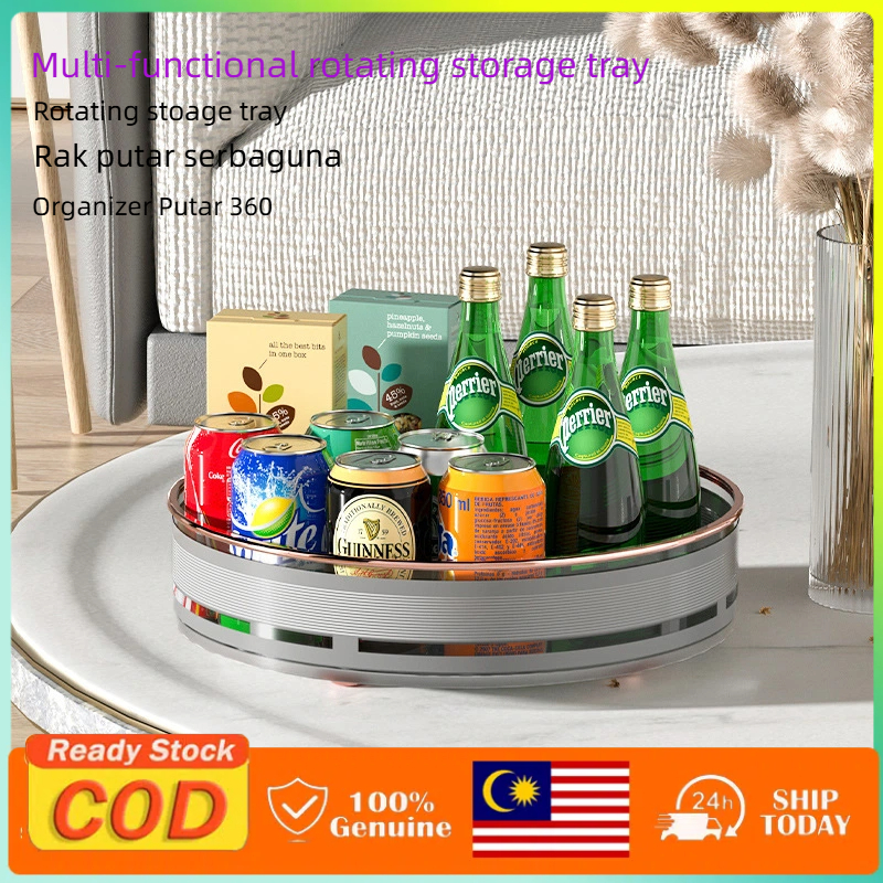 Rak Berputar 360° Serbaguna – Rotating Turntable Organizer for Kitchen ...