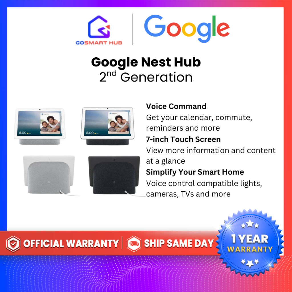 Google Nest Hub (2nd Gen) l Smart Home Speaker with Google Assistant ...