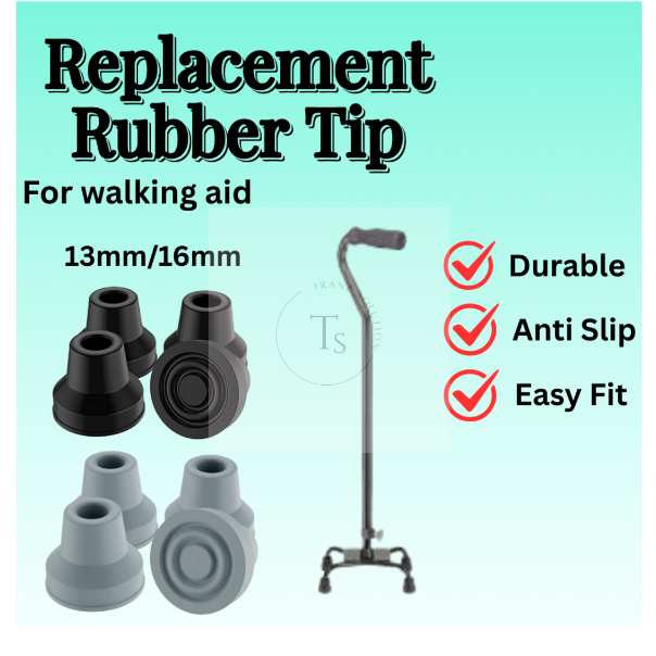 Getah Tapak Tongkat Anti Slip 13mm / 16mm – Replacement Rubber Tip Cane ...