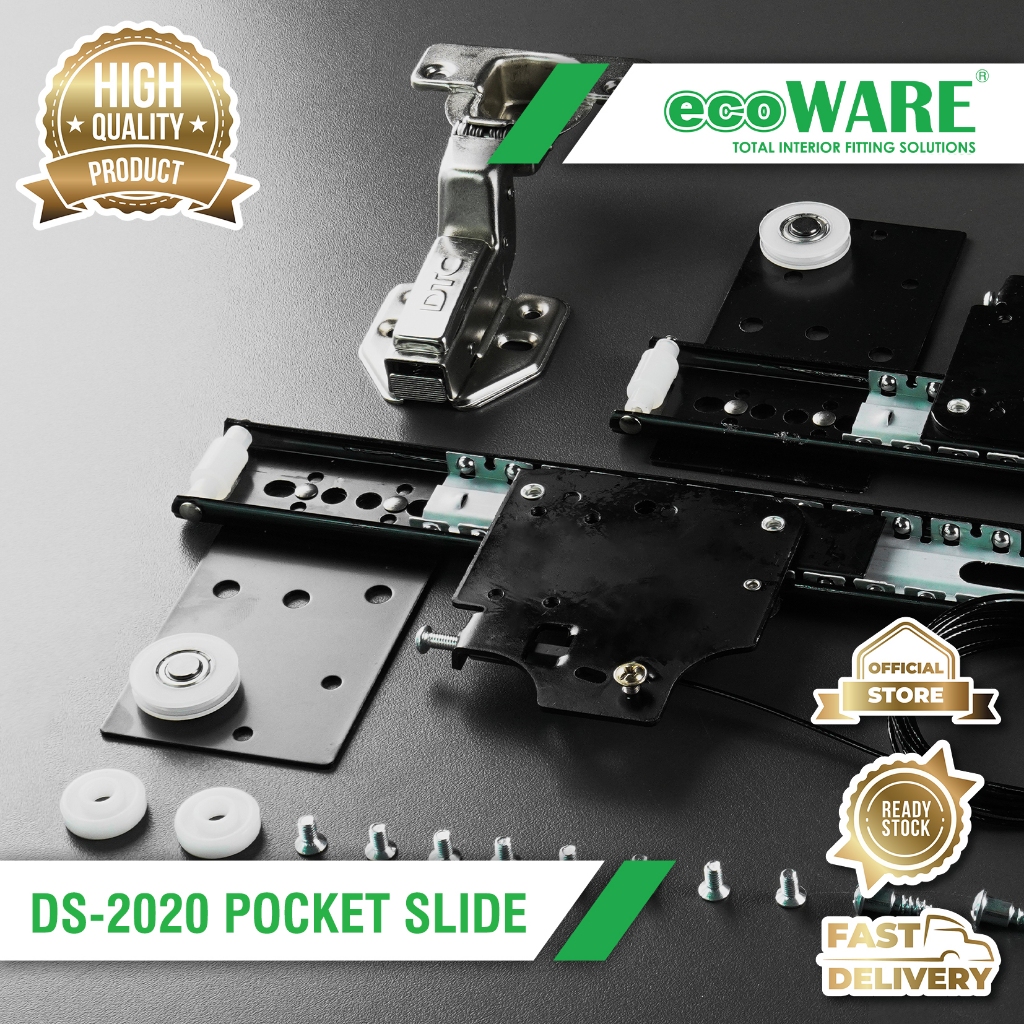 ecoWARE DS-2020 Pocket Slide Cabinet Slide Invisible Folding Pocket ...