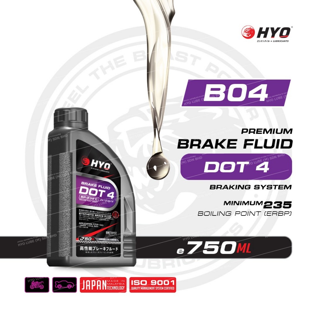 HYO DOT4 Premium Brake Fluid 400ml | Minyak Brek DOT4 Tahan Panas ...