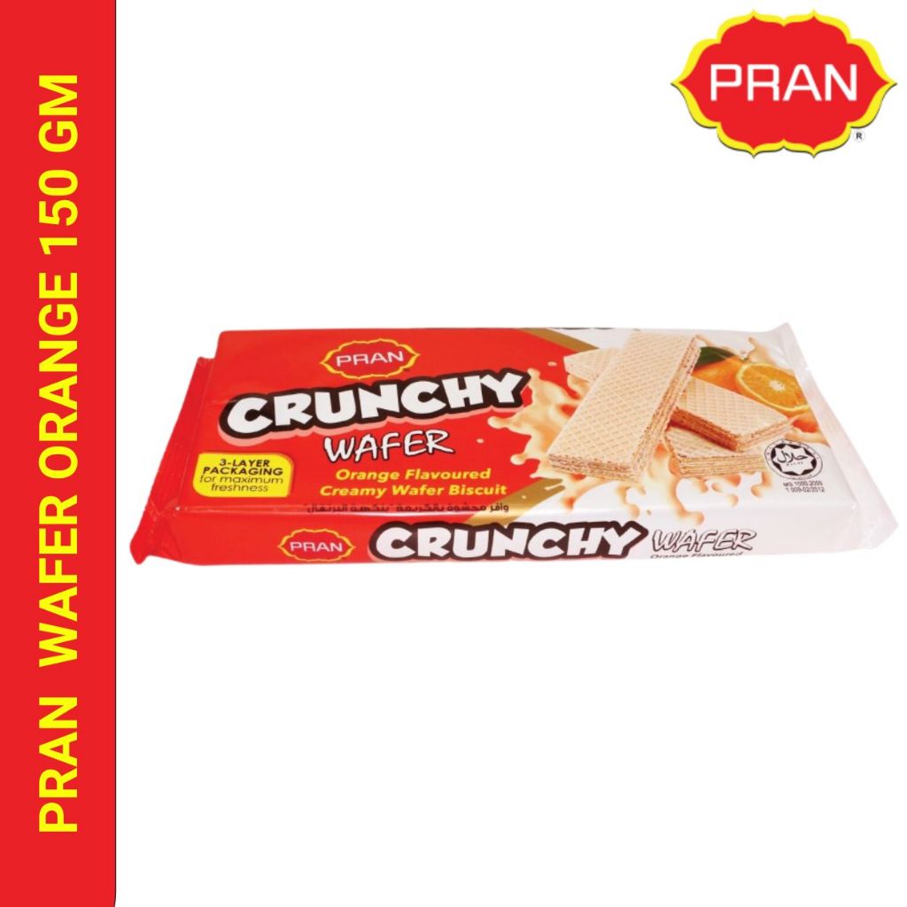 PRAN CRUNCHY WAFER 150 GM STRAWBERRY/ORANGE/MILK/CHOCOLATE | Shopee ...
