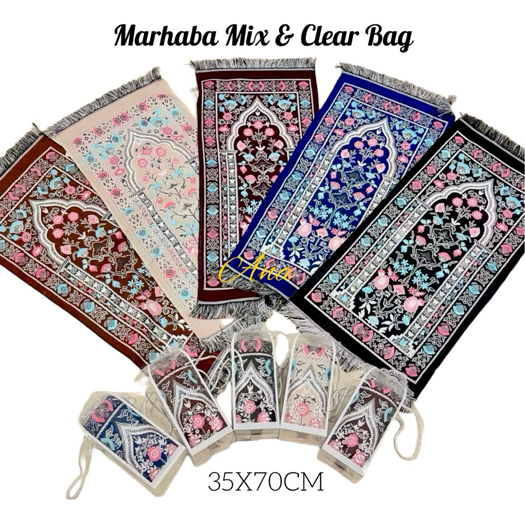 1 Set (1 PC) Sejadah Muka Panjang Viral Size 35X35CM & 35X70CM with ...