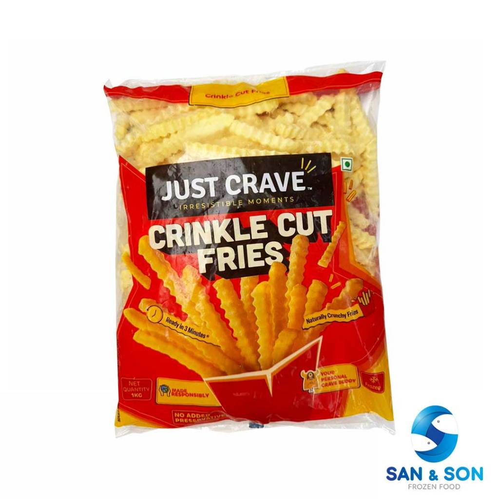 Just Crave Crinkle Cut Fries 1kg San&son san and son | Shopee Malaysia