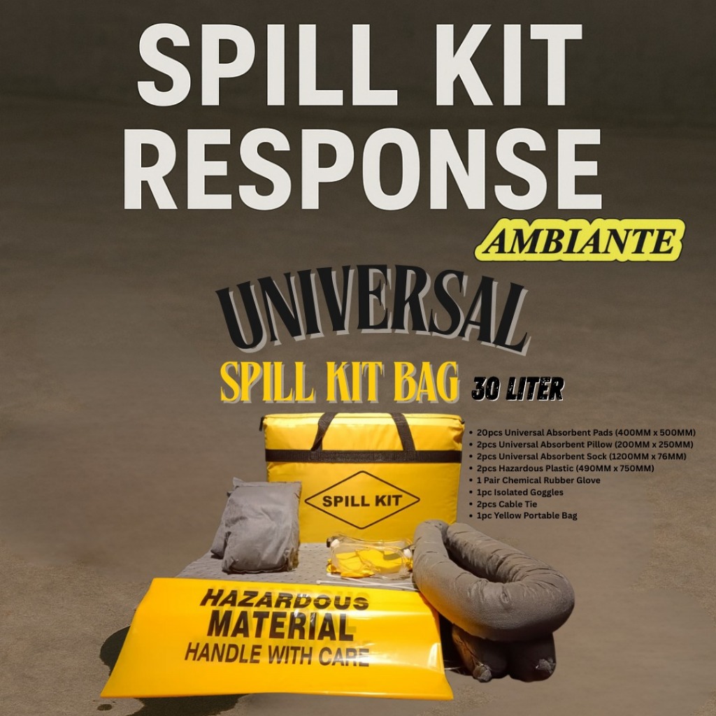 AMBIANTE SPILL KIT 30L BAG IMPA 232532 OIL UNIVERSAL AND CHEMICAL ...