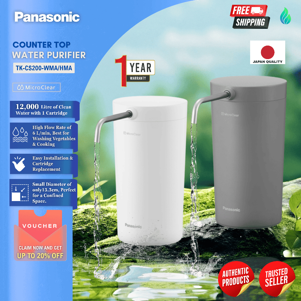 🅿🅿🅸🅽🅶 PANASONIC Counter Top Water Purifier - White (TK-CS200-WMA ...