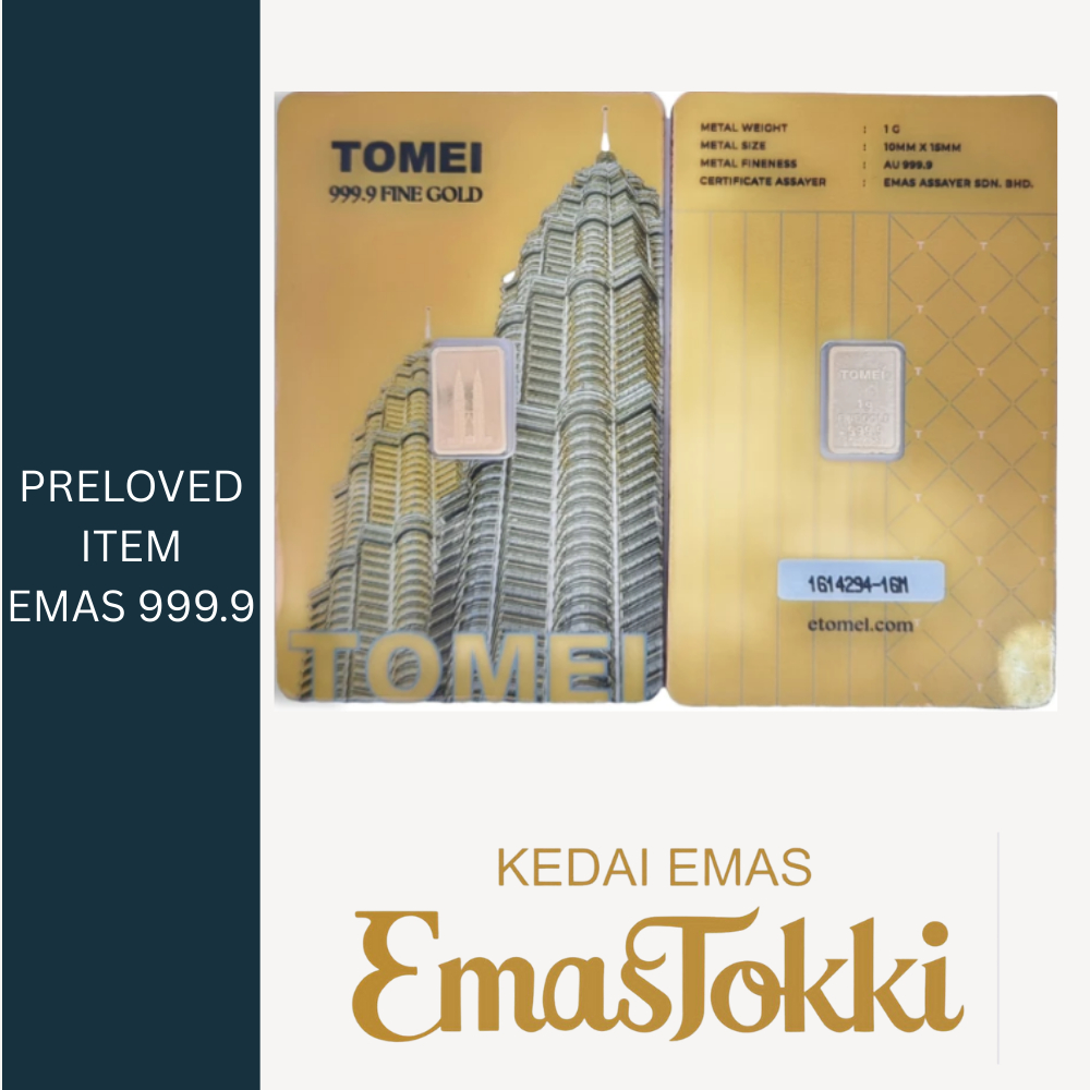 Tokki Emas 1.00g 999.9 Gold bar - Tomei ( Preloved ) | Shopee Malaysia