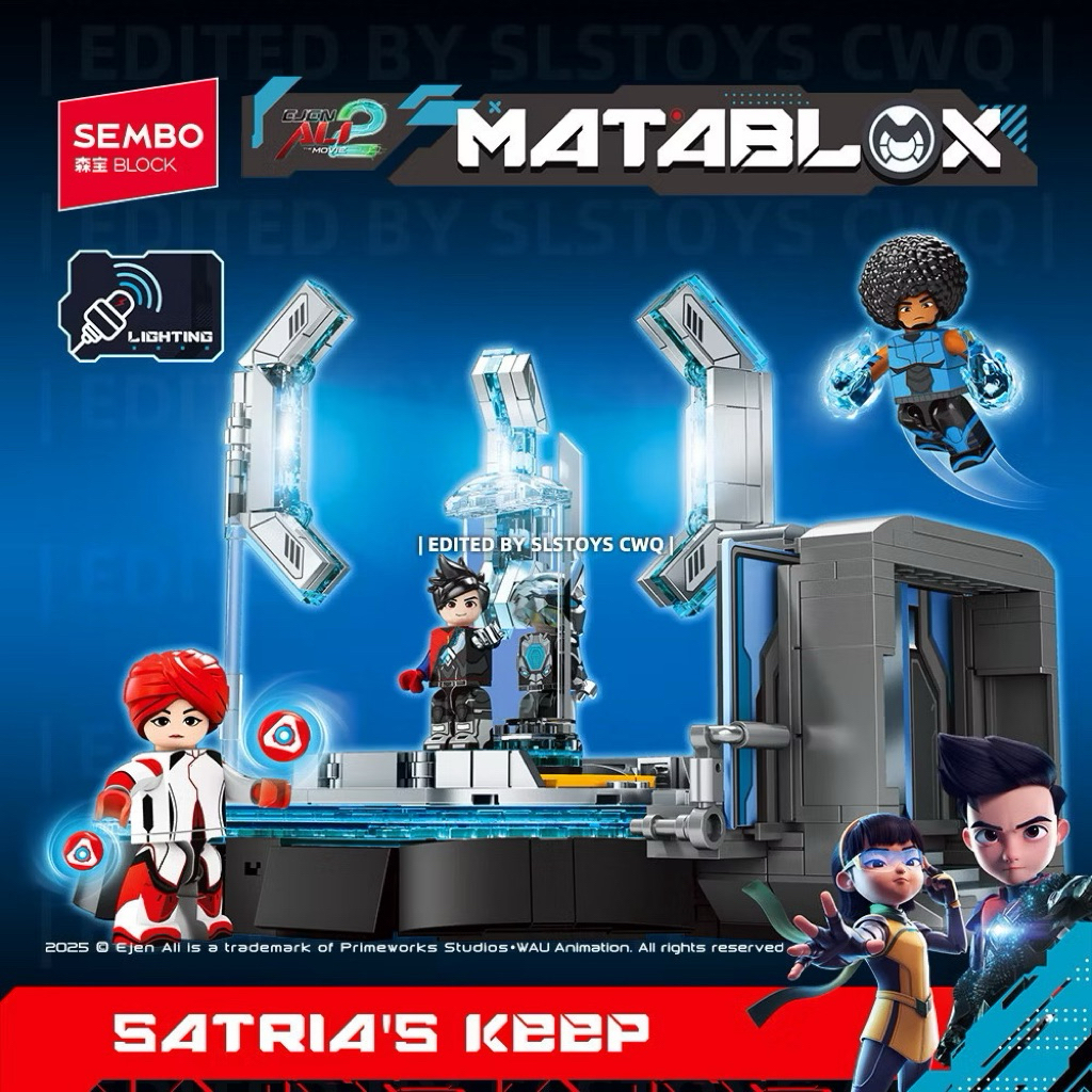 Ejen Ali x Sembo Block MATABLOX Enter Neonimus Gift Decoration Building ...