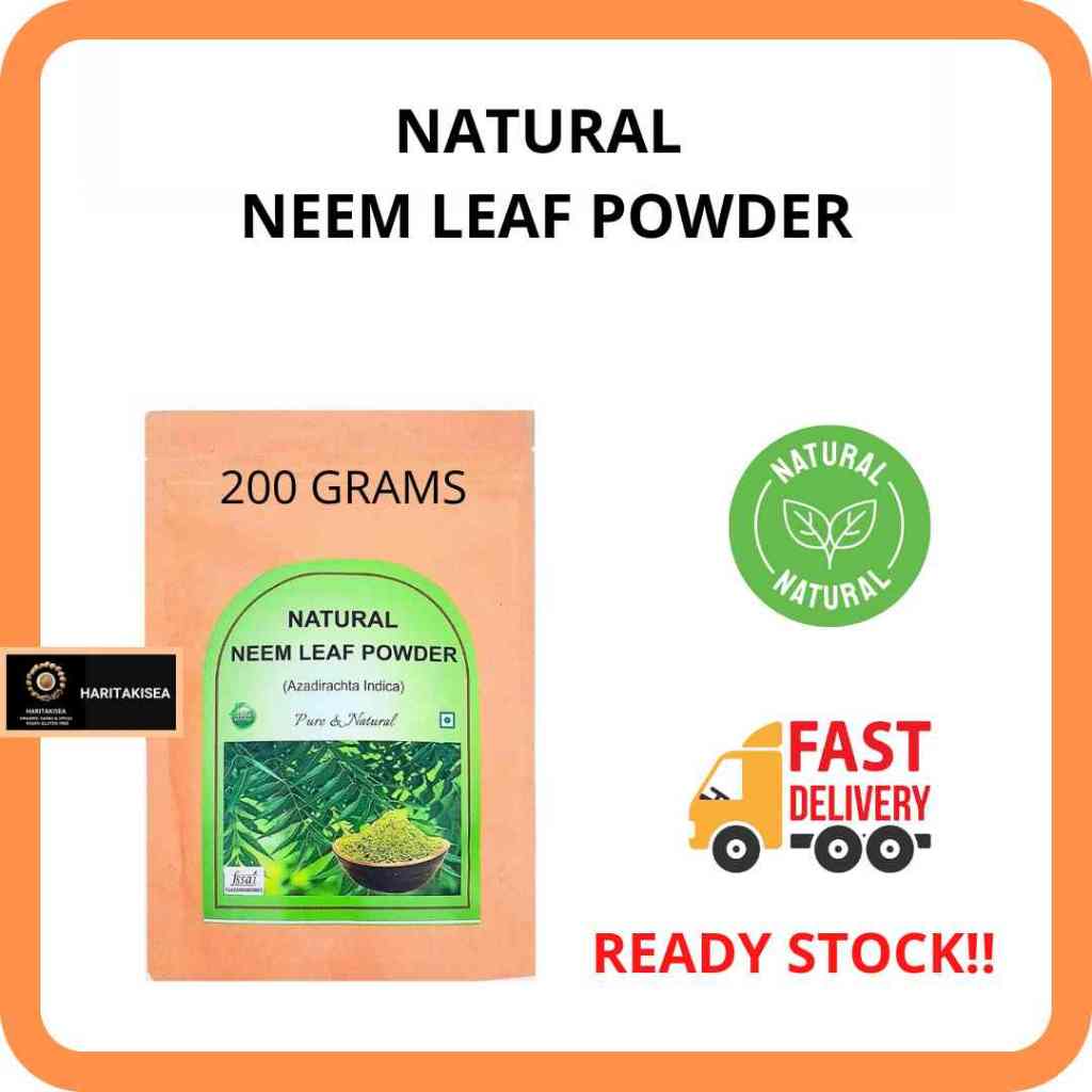 NATURAL NEEM LEAF / LEAVES POWDER 200 GMS (Veppilai Powder, Serbuk Daun ...
