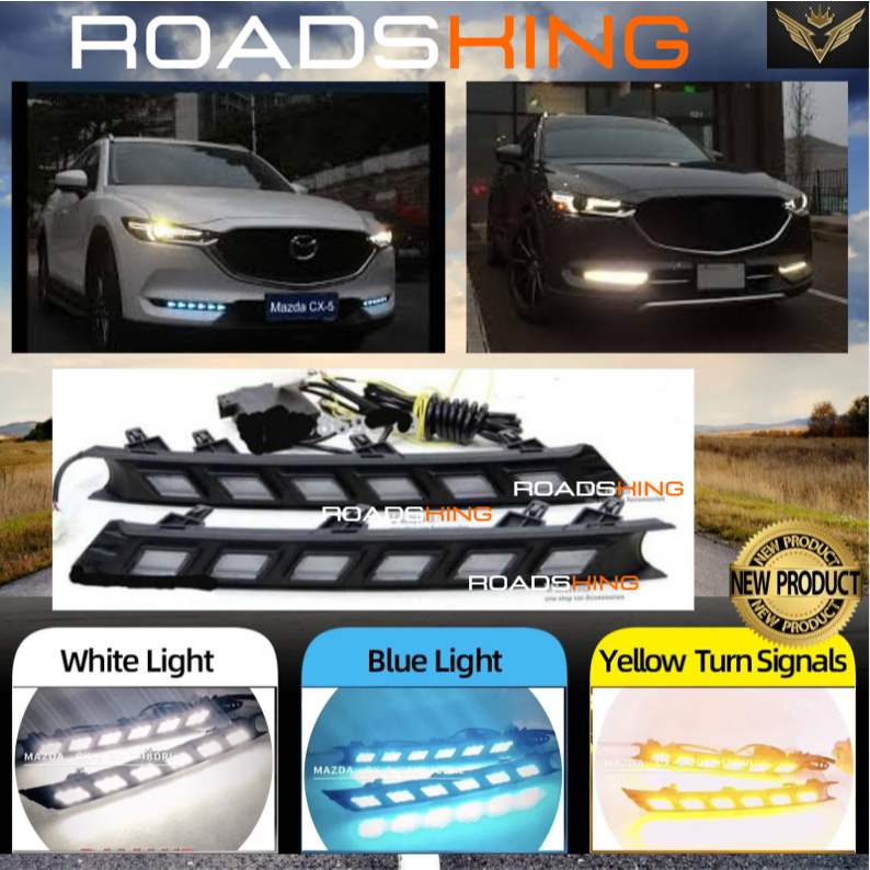 MAZDA CX5 CX8 CX-8 2017~2022 FRONT BUMPER DAYLIGHT FOG LAMP COVER DAY ...