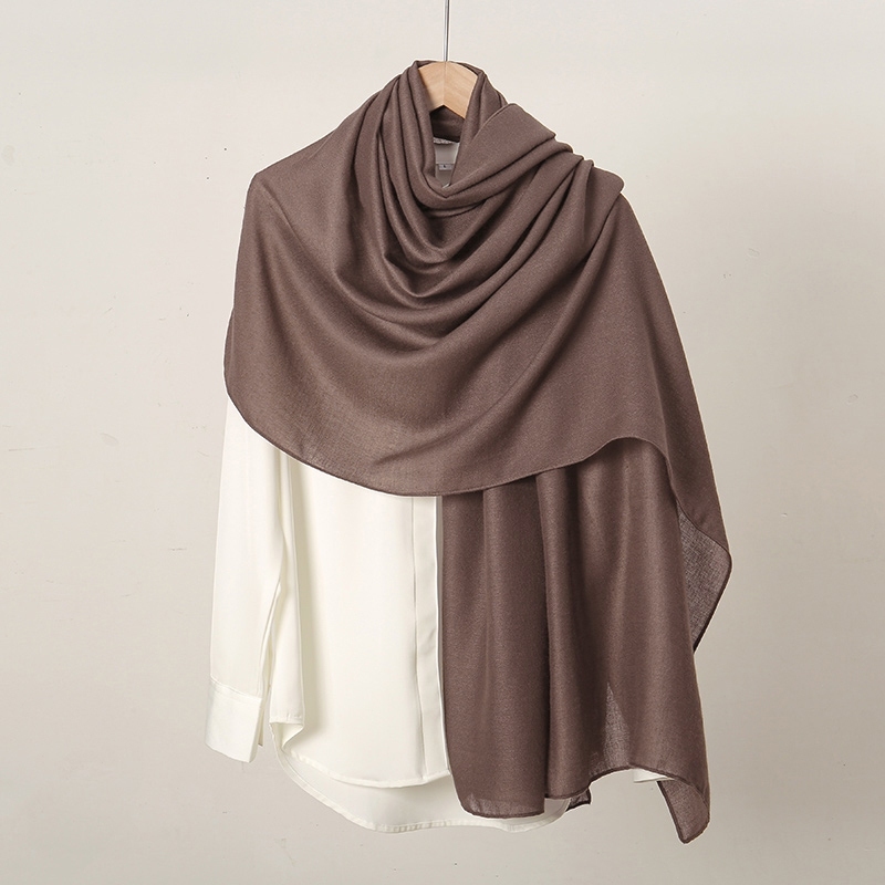 Tudung Plain Cotton Linen Hijab Large Long Pashmina Shawl Head Scarf ...
