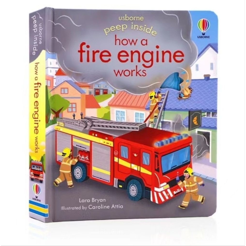 Usborne Peep Inside Flip Book/How A Fire Engine Works/Early Learning ...