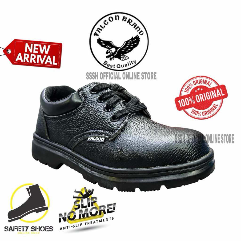 💯🔥FALCON SAFETY SHOES / LACE UP SAFETY BOOTS/READY STOCK/STEEL TOE CAP ...