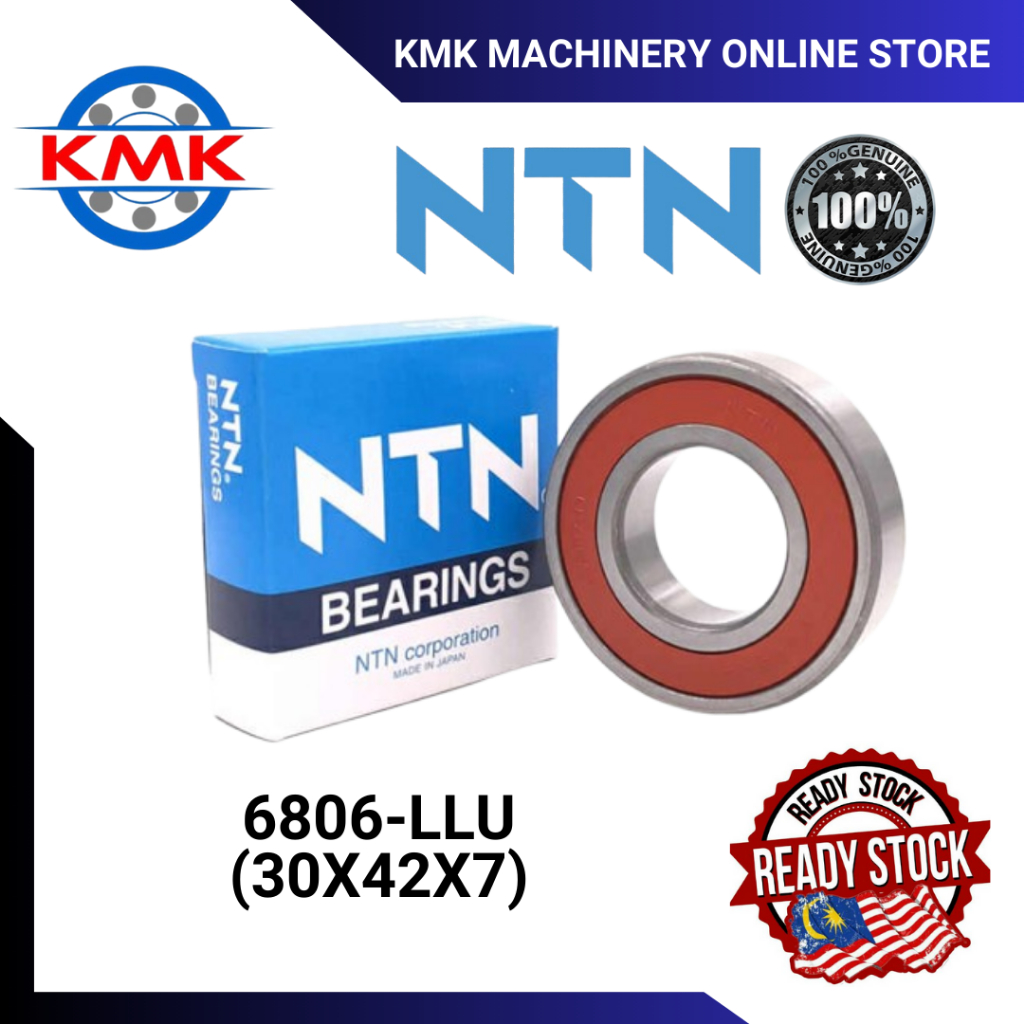 6806-LLU (plastic cover) NTN Deep Groove Bearing (30x42x7) | Shopee ...