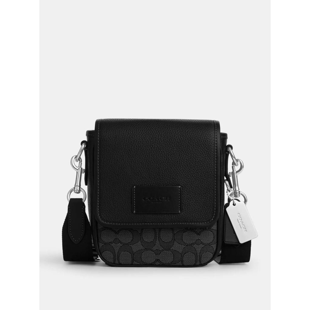 Coach Lucas Crossbody In Signature Canvas (Charcoal) | Shopee Malaysia