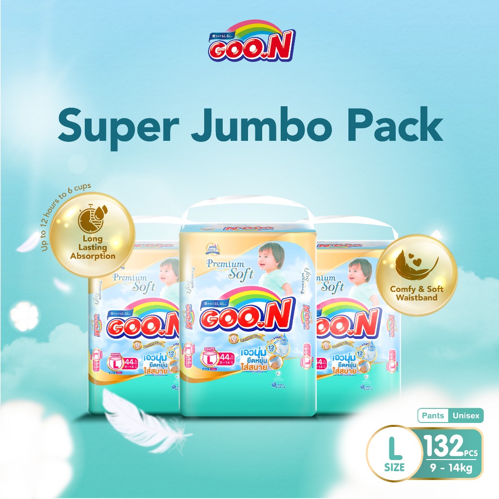 [NEW PACKAGING][CARTON] GOON Premium Mommy Kiss Pants Super Jumbo Pack ...