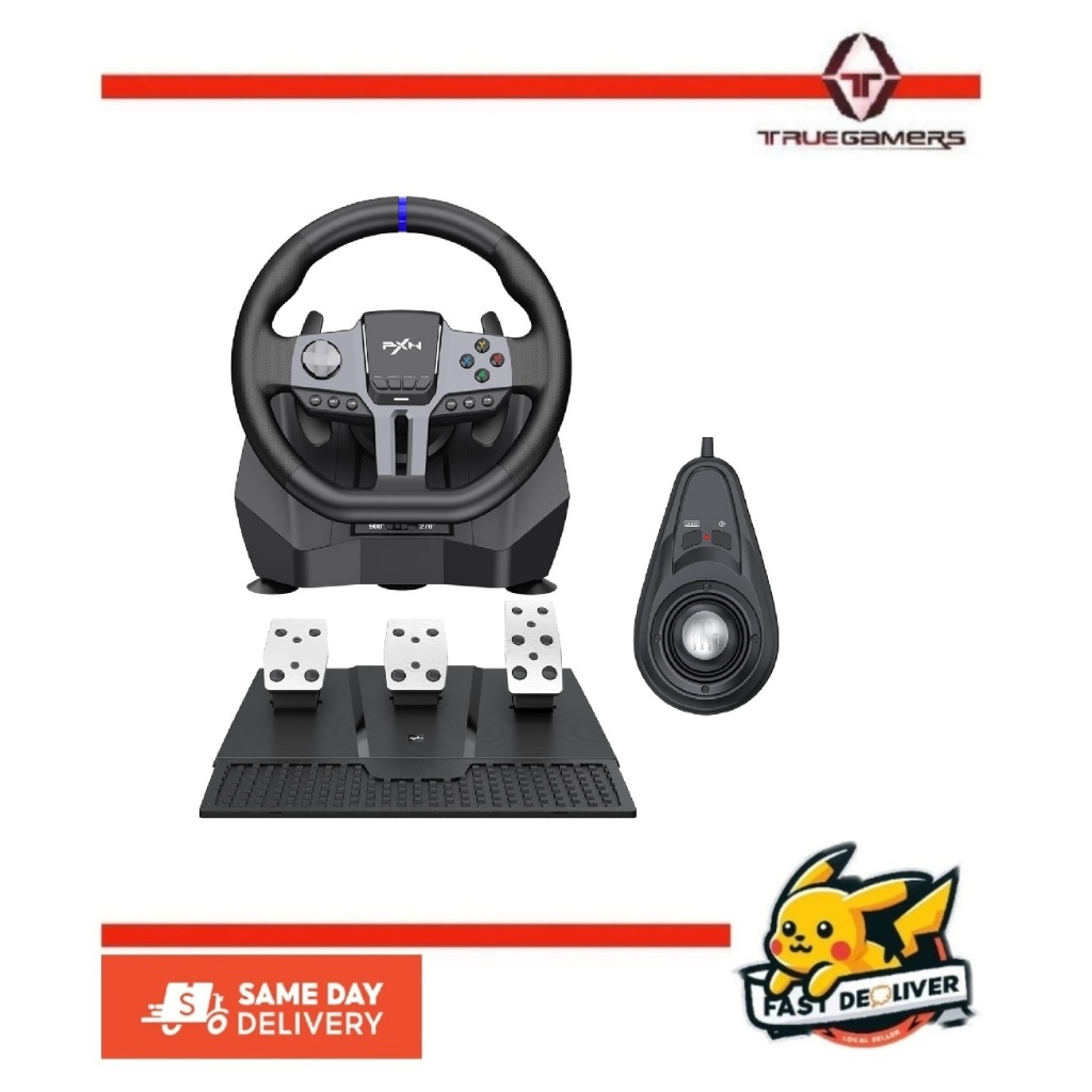 PS4/PC/XB1/XSX/SWITCH PXN V9 Gen2 Gaming Racing Wheel With Pedals and ...