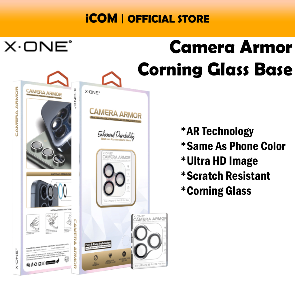 X.One Camera Armor Lens Protector iPhone 17/16/15/14/13/12/11 Pro Max ...